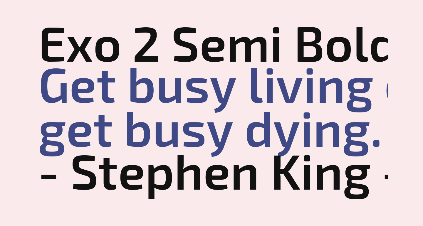 Exo 2 Semi Bold free Font - What Font Is