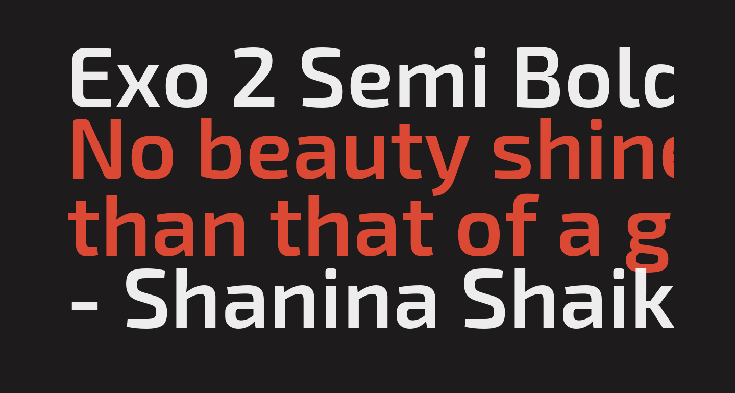 Exo 2 Semi Bold free Font - What Font Is