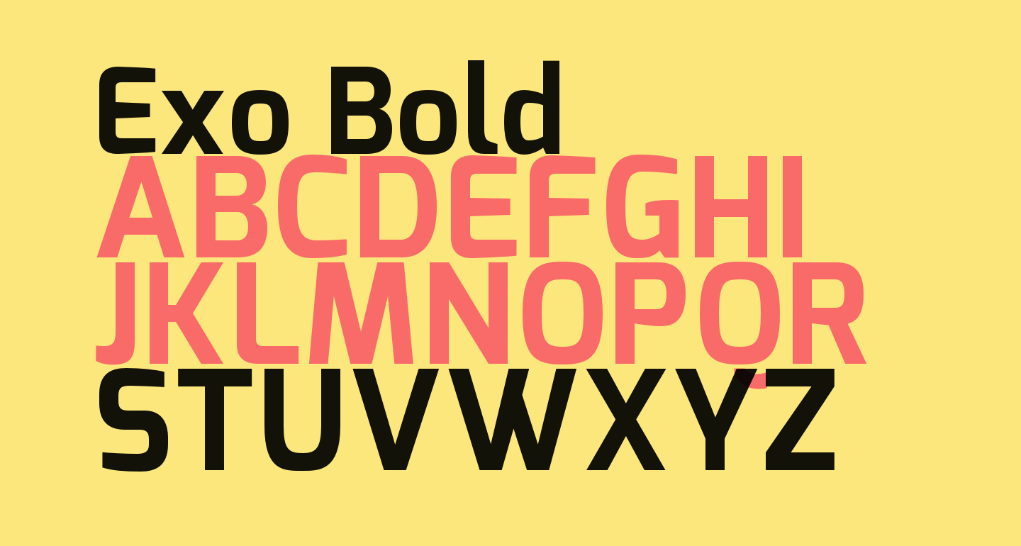 Exo Bold free Font - What Font Is