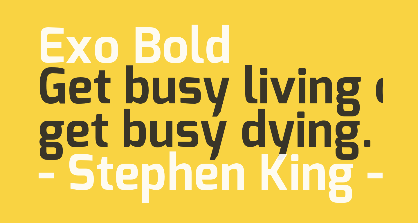 Exo Bold free Font - What Font Is