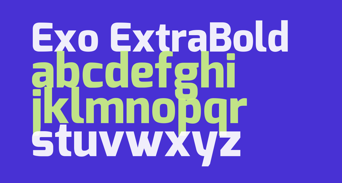 Exo ExtraBold free Font - What Font Is