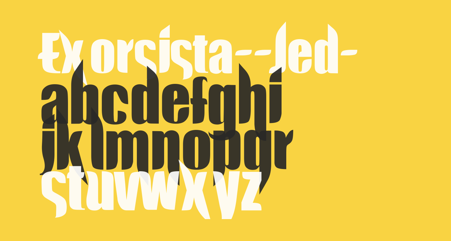 Exorsista--Jed- free Font - What Font Is