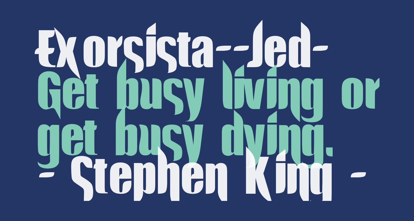 Exorsista--Jed- free Font - What Font Is