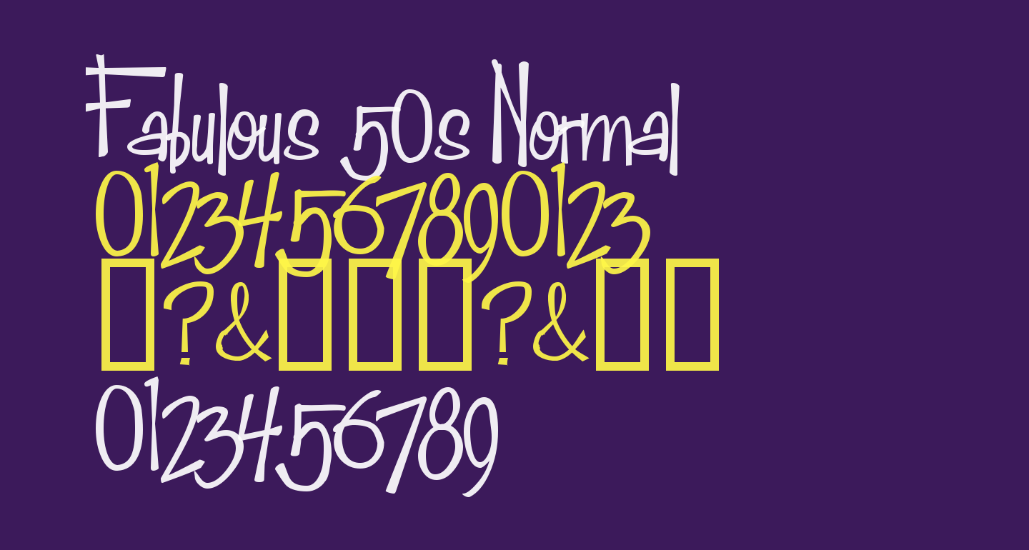 Fabulous 50s Normal free Font - What Font Is