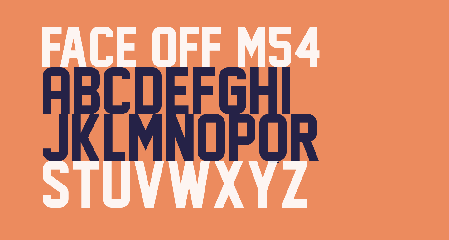 Face Off M54 free Font - What Font Is