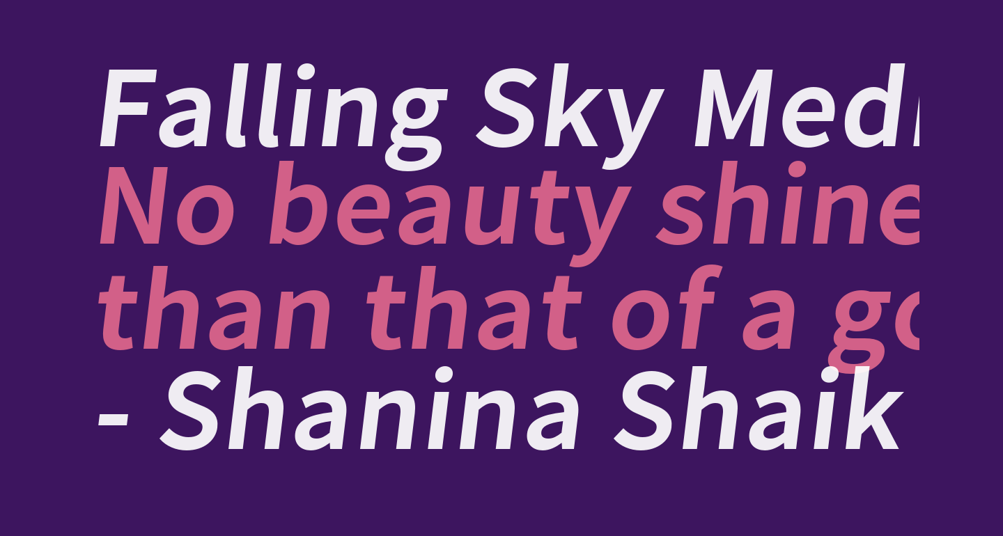 Falling Sky Medium Oblique free Font - What Font Is