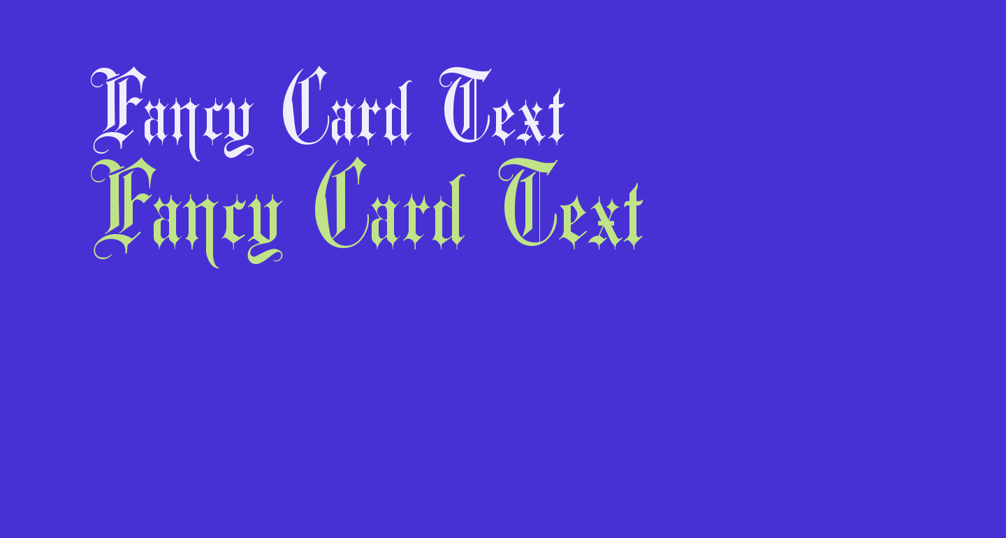 Fancy Card Text Free Font What Font Is