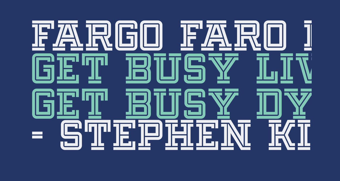 Fargo Faro NF free Font - What Font Is