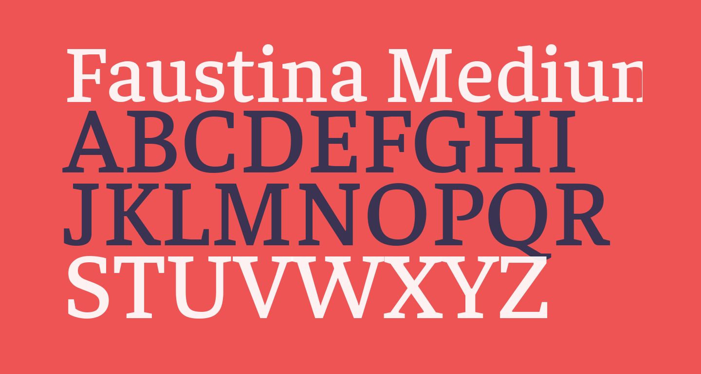Faustina Medium free Font - What Font Is