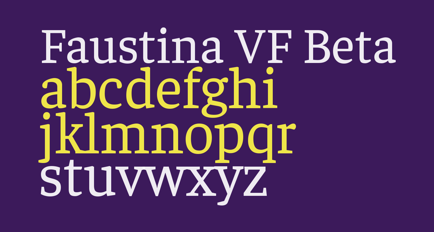 Faustina VF Beta Regular free Font - What Font Is