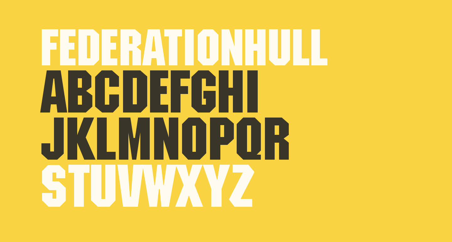 FederationHull free Font - What Font Is