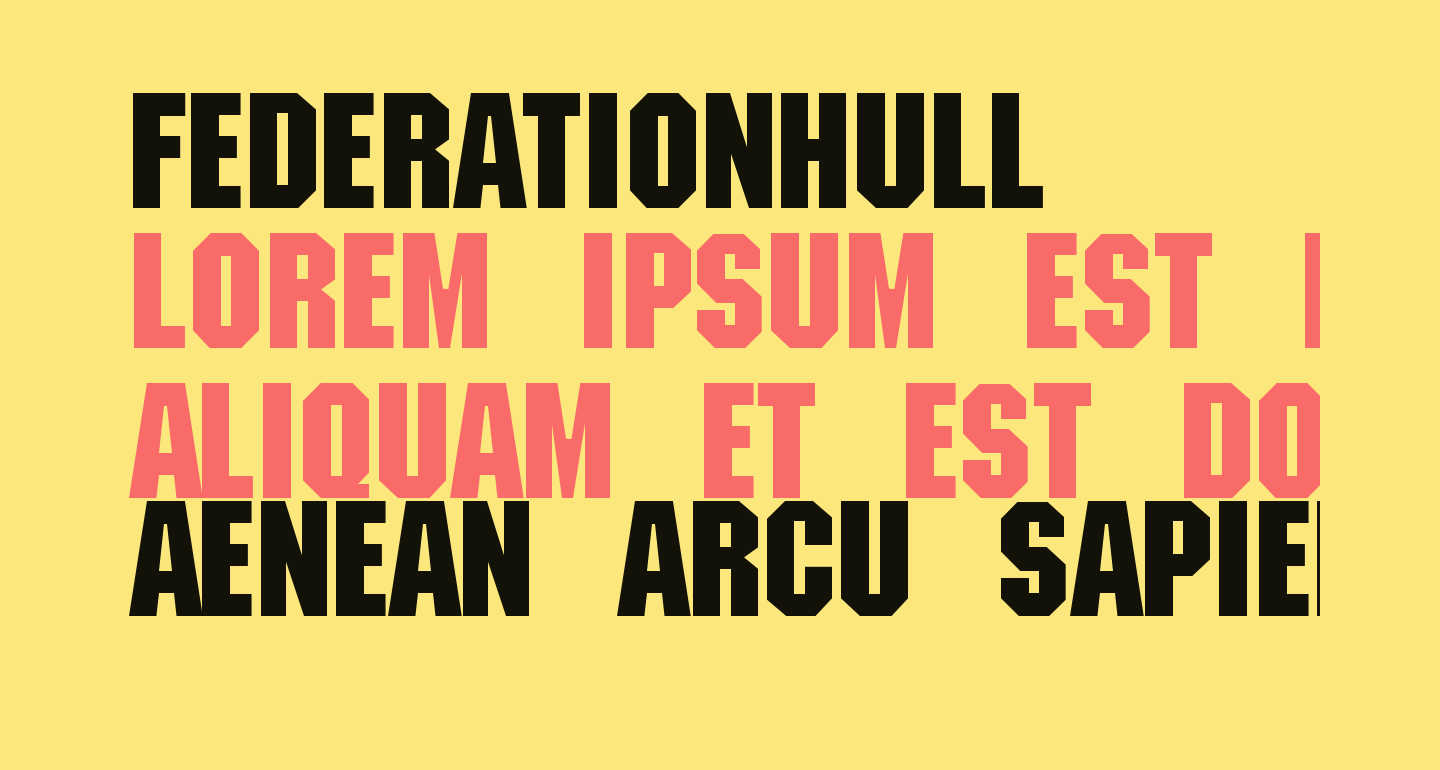 FederationHull free Font - What Font Is