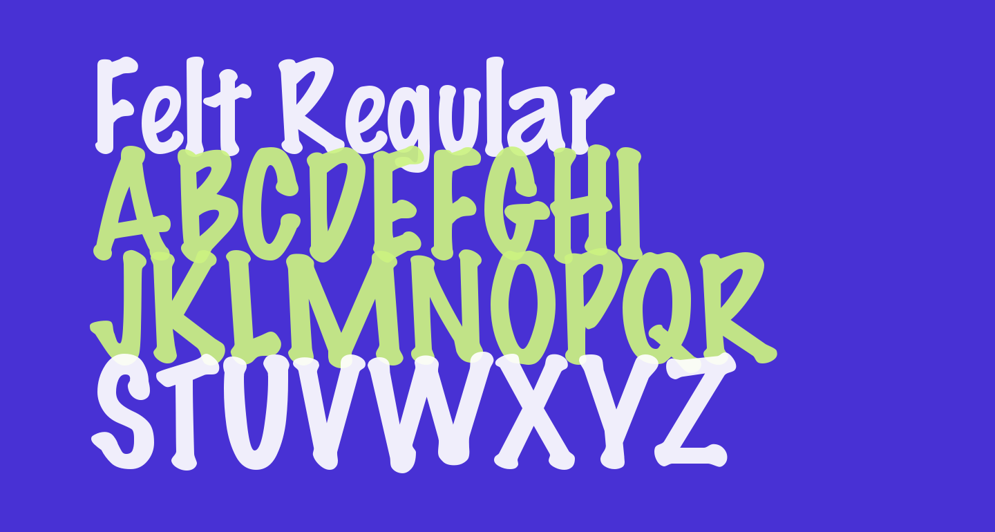 Felt Regular free Font - What Font Is