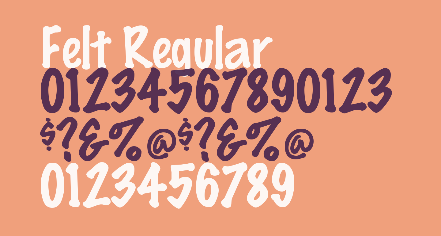 Felt Regular free Font - What Font Is