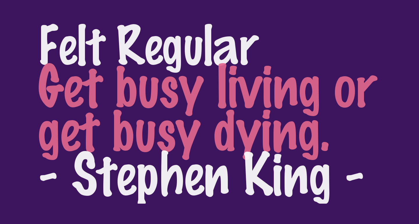 Felt Regular free Font - What Font Is