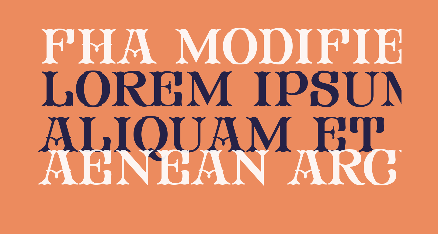 FHA Modified Tuscan Roman NCV free Font - What Font Is