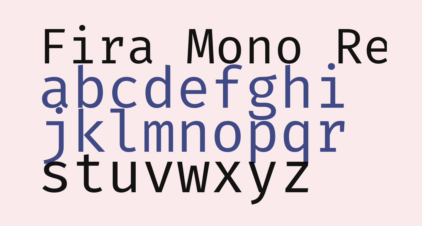 Fira Mono Regular free Font - What Font Is