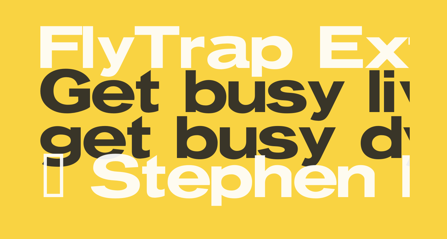 FlyTrap Extended free Font - What Font Is