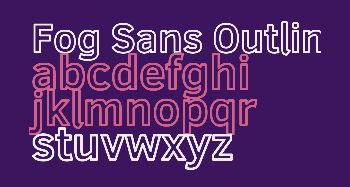 Fog Sans Outline free Font - What Font Is