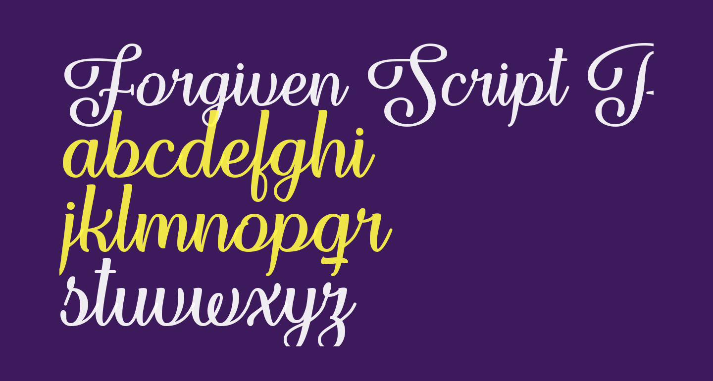 Forgiven Script Regular free Font - What Font Is