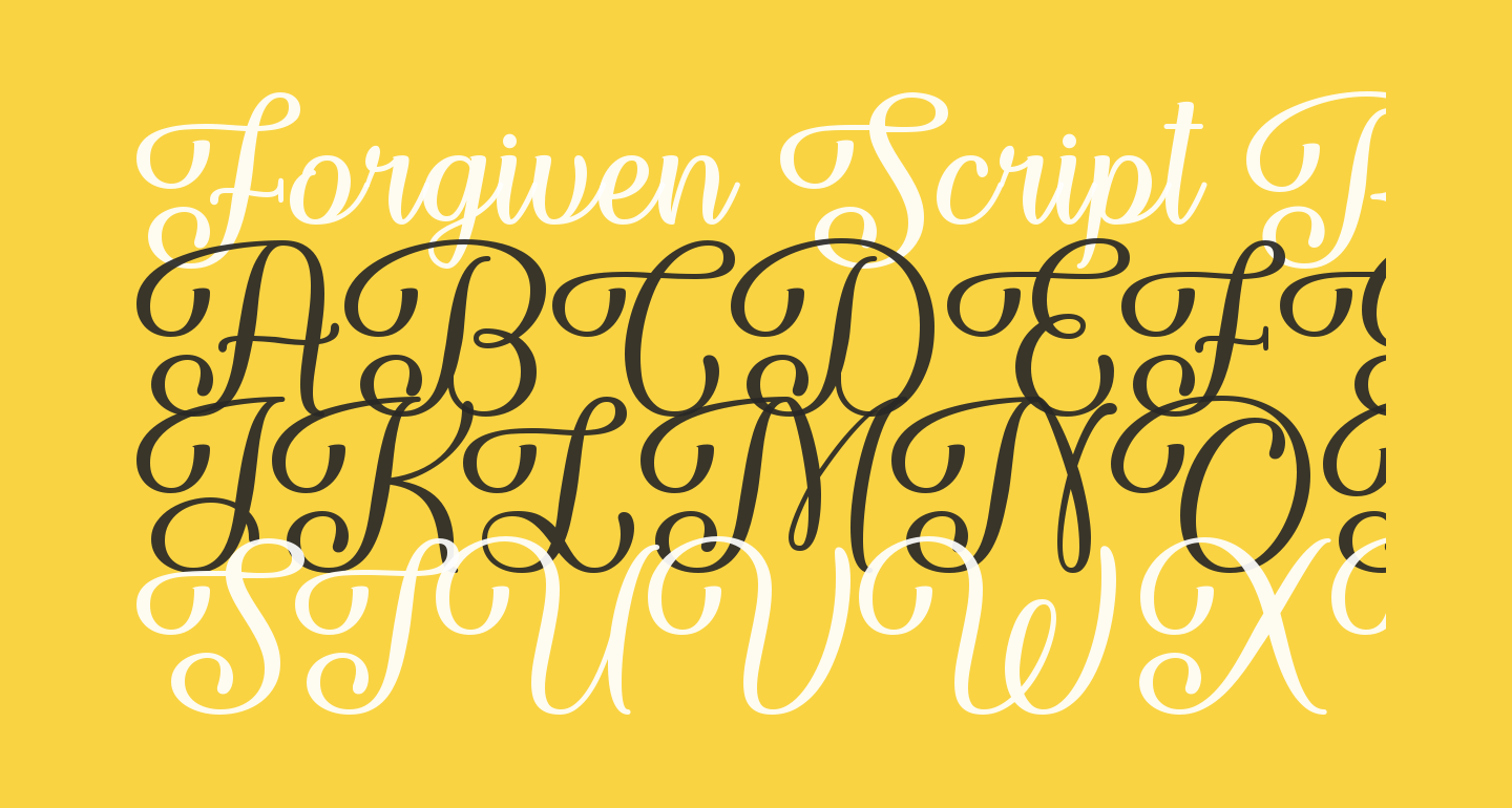 Forgiven Script Regular free Font - What Font Is