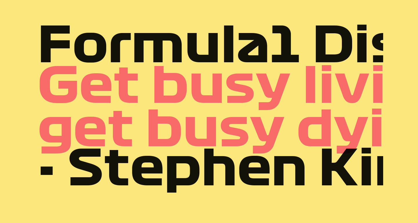 Formula1 Display Bold Bold free Font - What Font Is