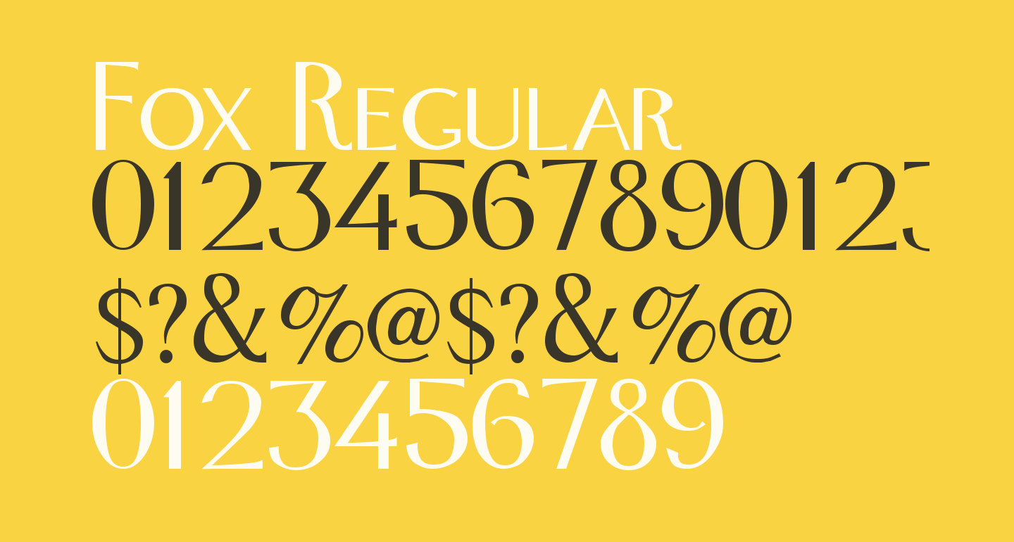 Fox Regular free Font - What Font Is