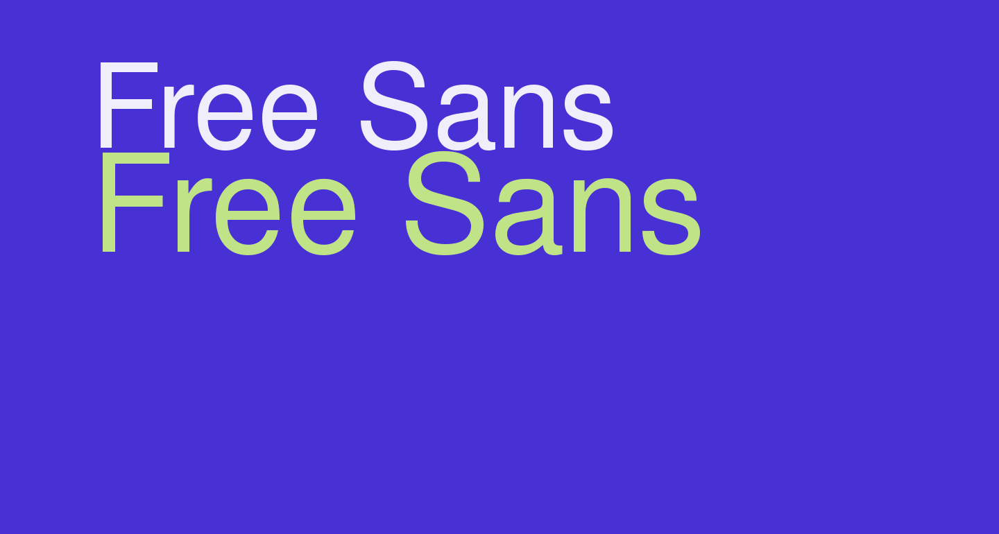 Free Sans free Font - What Font Is