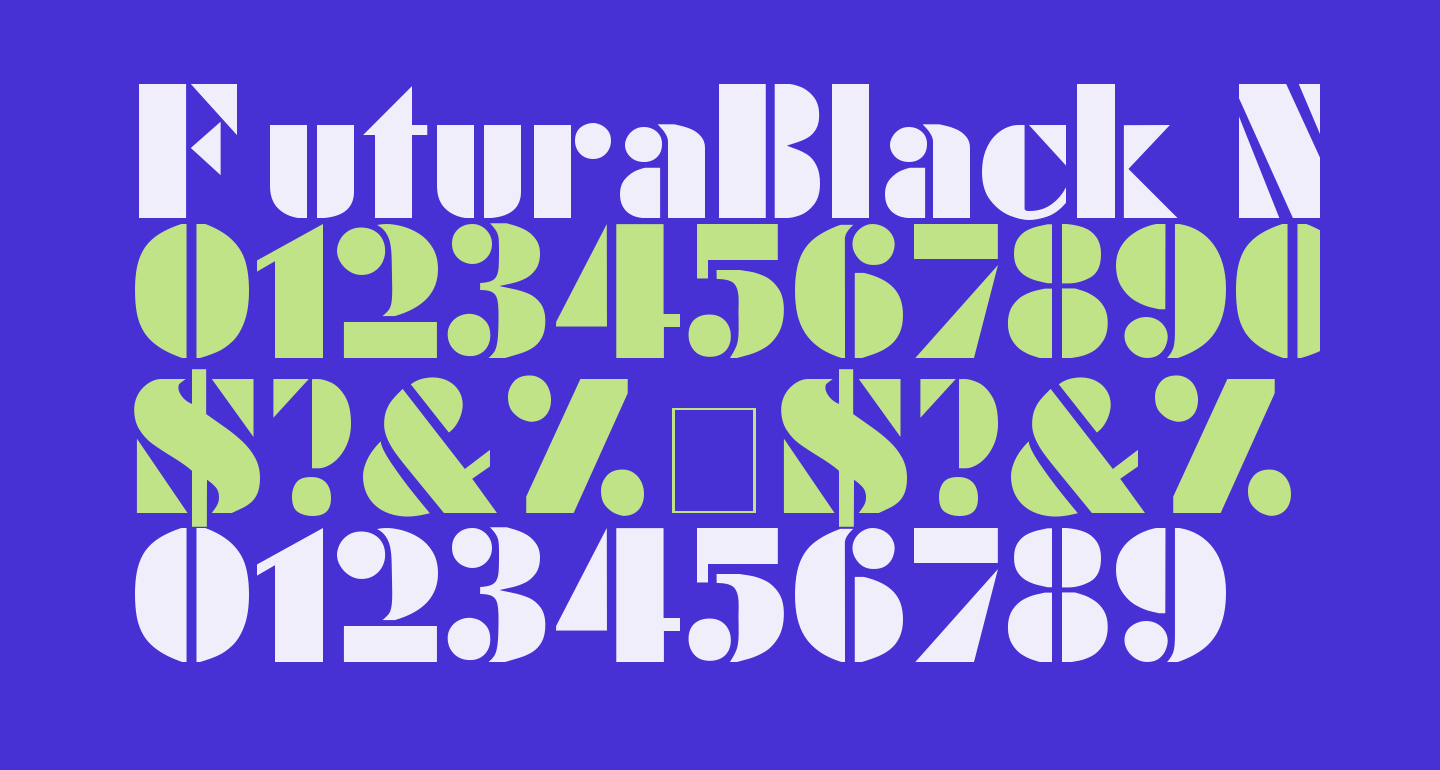 FuturaBlack Normal free Font - What Font Is