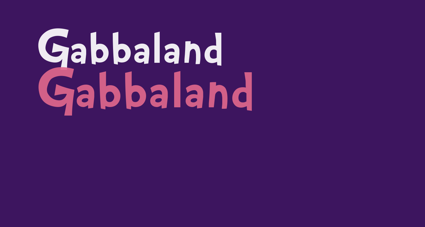 Gabbaland free Font - What Font Is