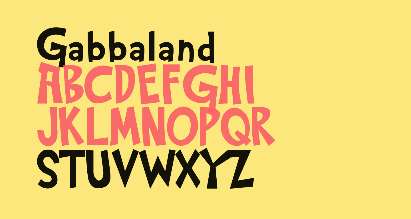 Gabbaland free Font - What Font Is