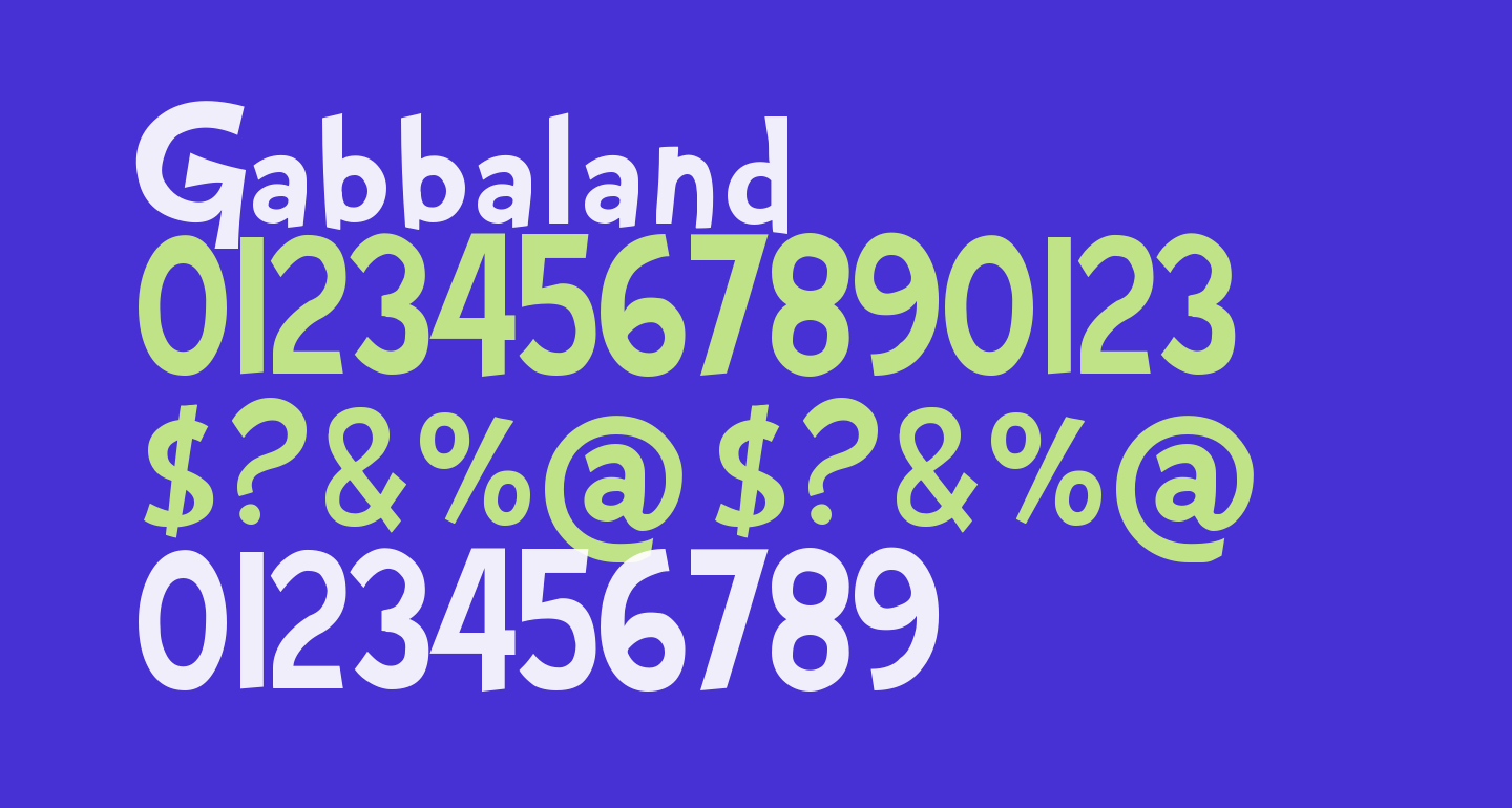 Gabbaland free Font - What Font Is