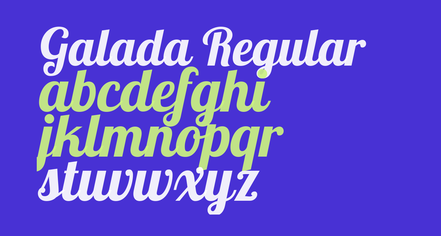 Galada Regular free Font - What Font Is