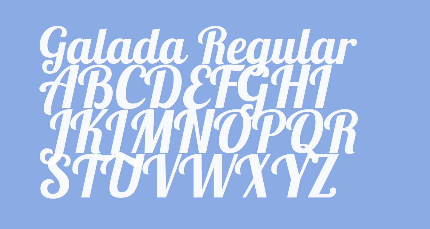 Galada Regular free Font - What Font Is