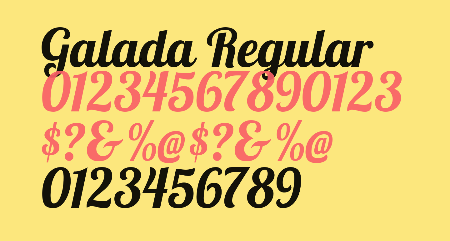 Galada Regular free Font - What Font Is