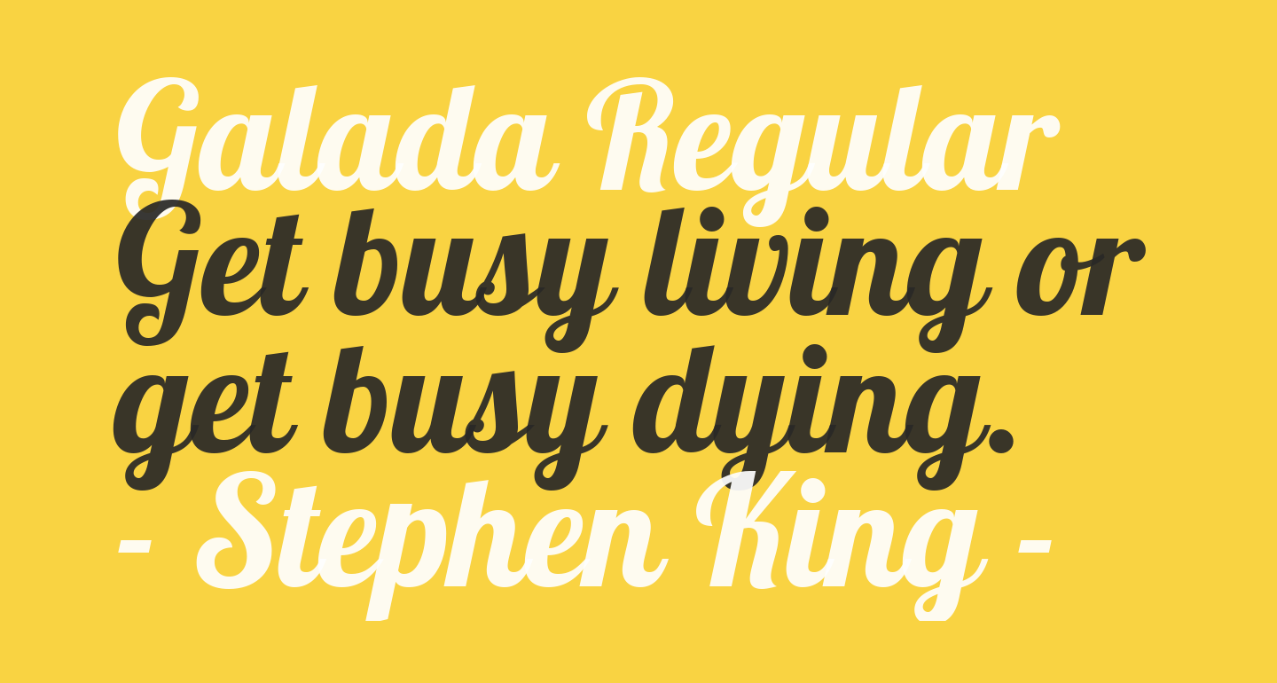 Galada Regular free Font - What Font Is
