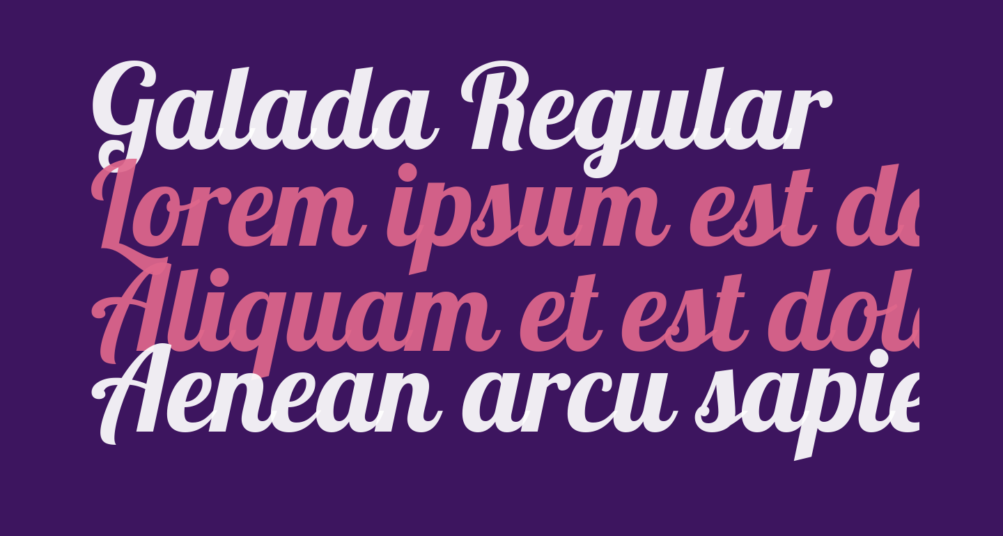 Galada Regular free Font - What Font Is