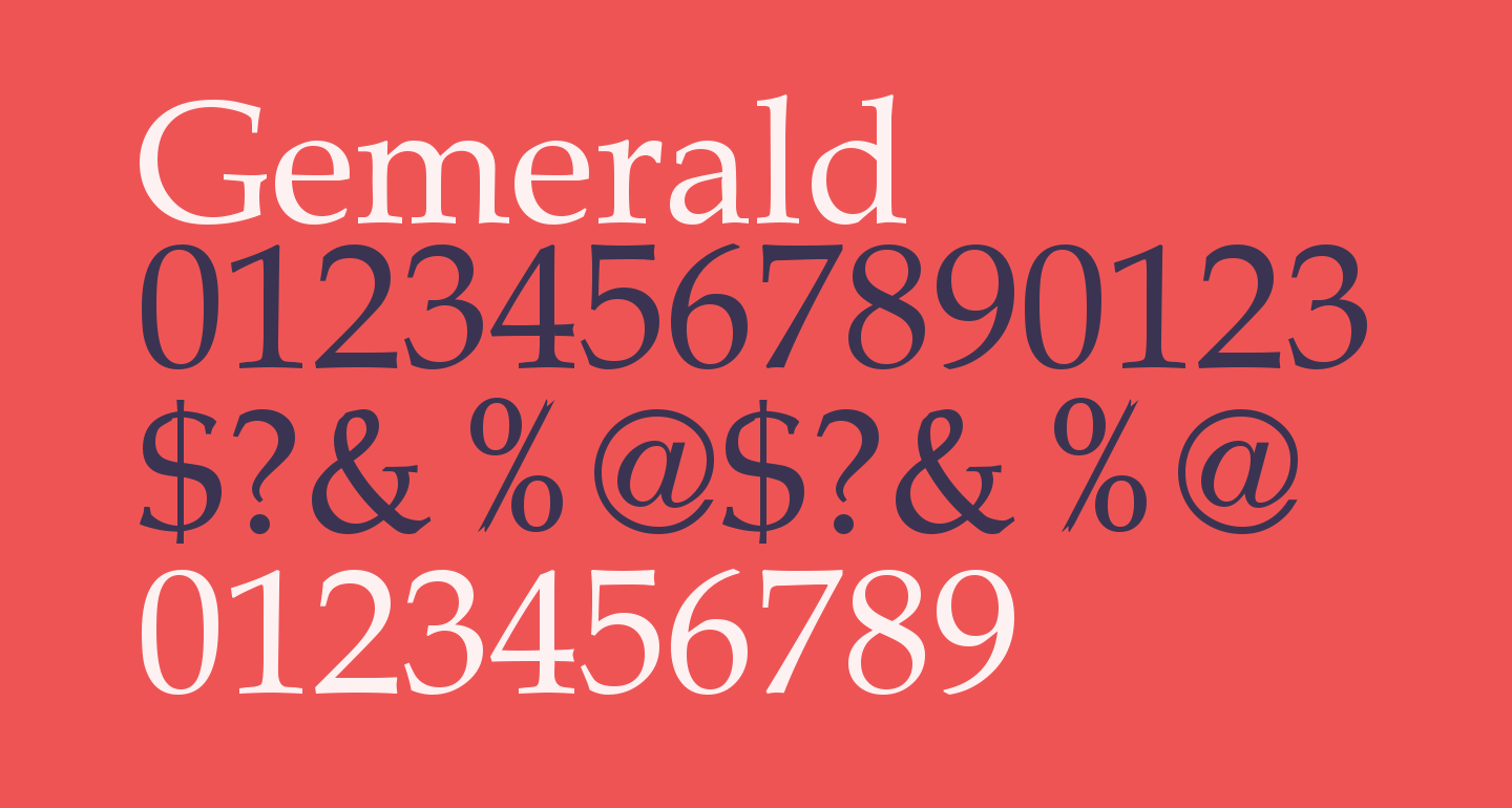 Gemerald free Font - What Font Is
