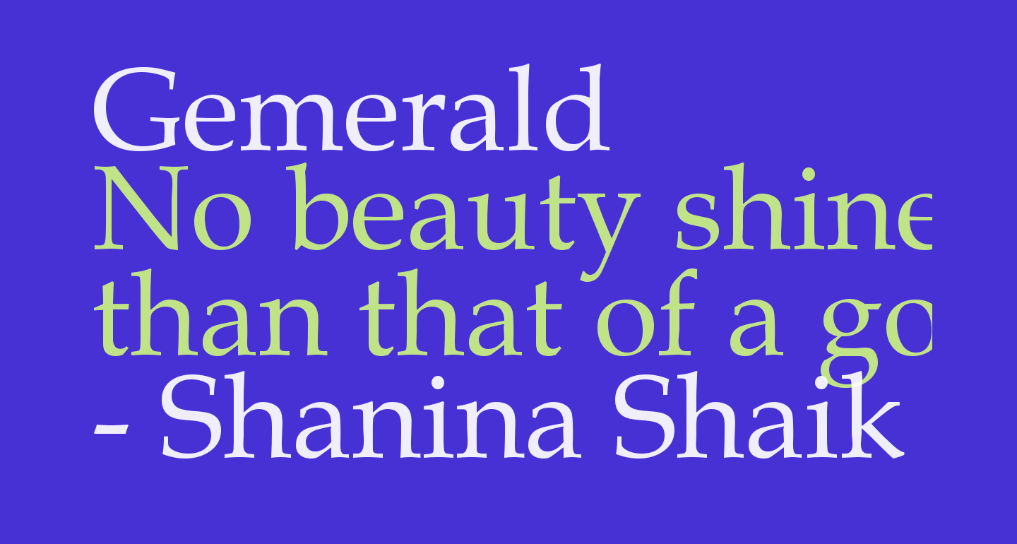 Gemerald free Font - What Font Is