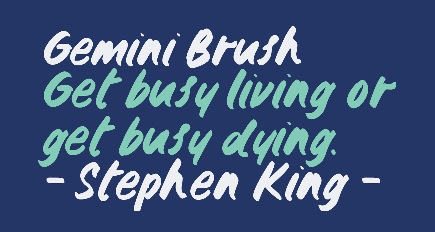 Gemini Brush free Font - What Font Is