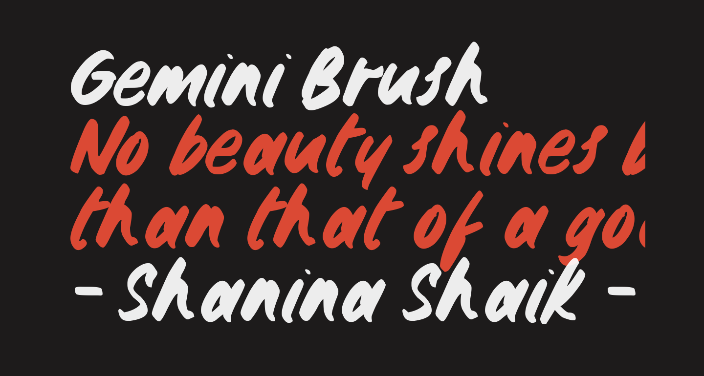Gemini Brush free Font - What Font Is