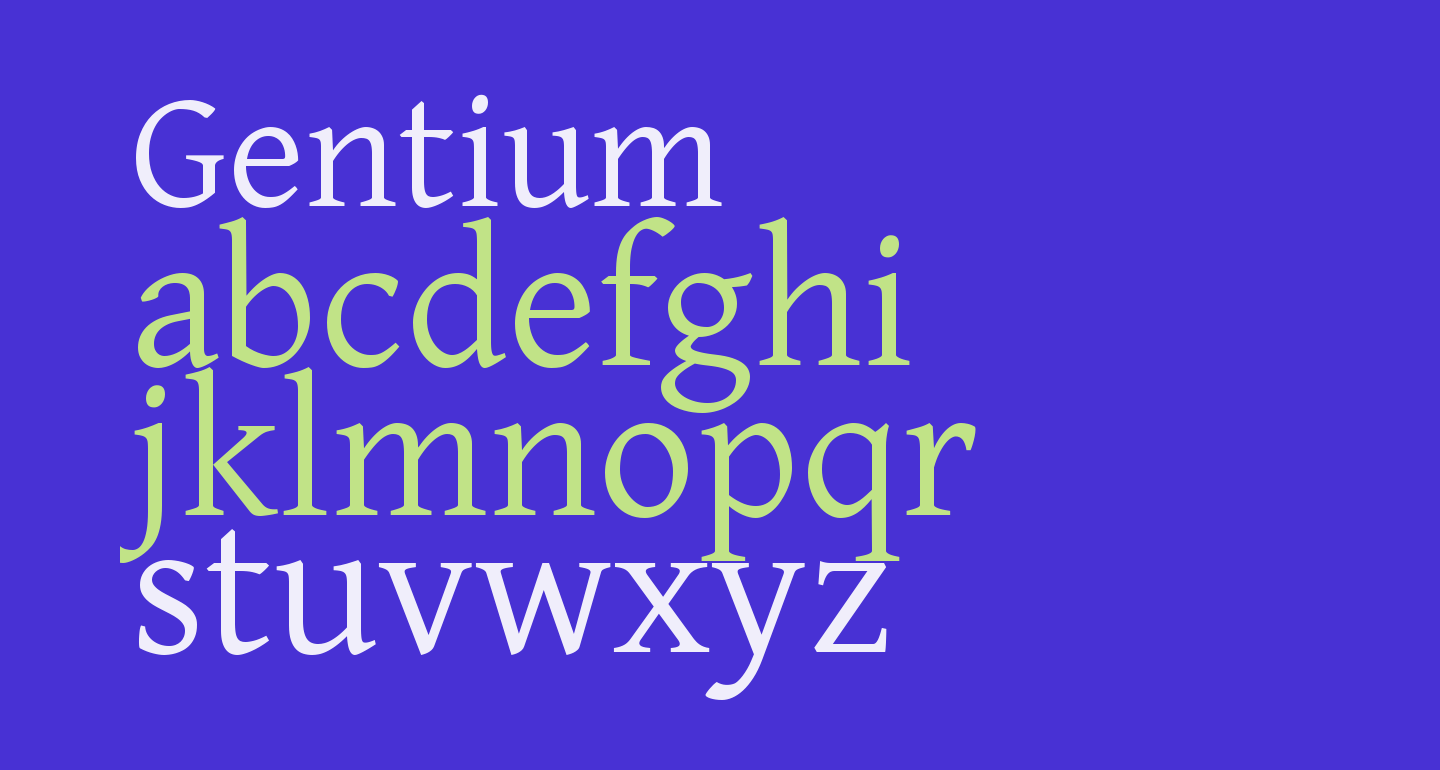Gentium free Font - What Font Is