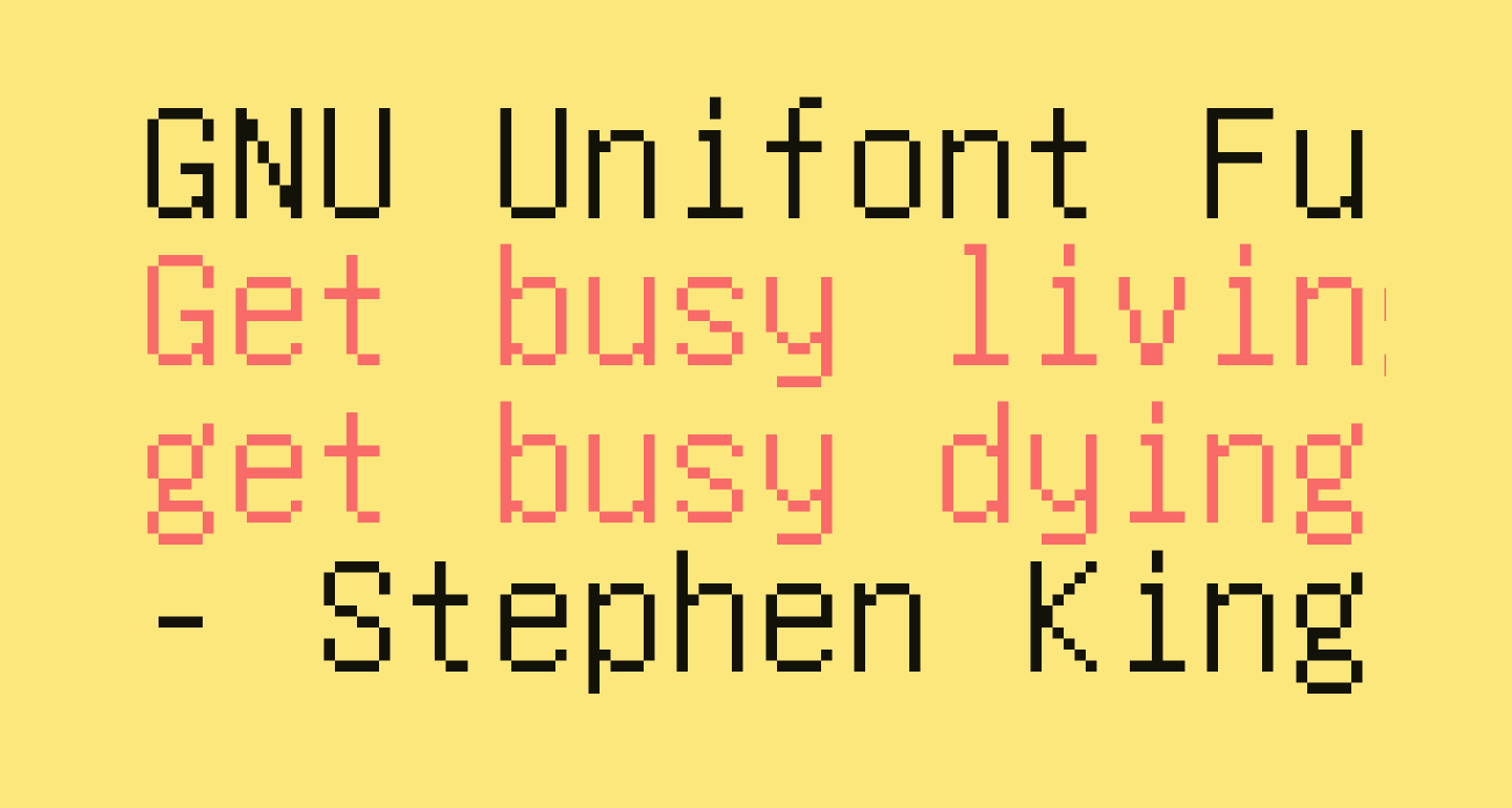 GNU Unifont Full free Font - What Font Is