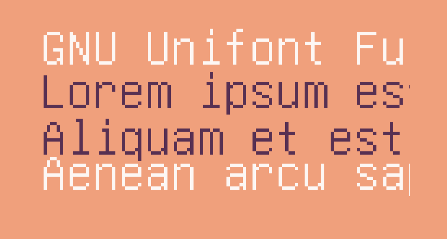 GNU Unifont Full free Font - What Font Is