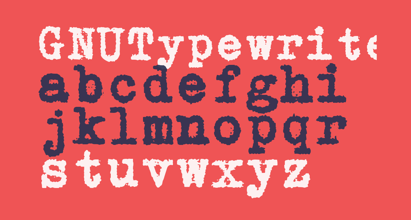 GNUTypewriter free Font - What Font Is