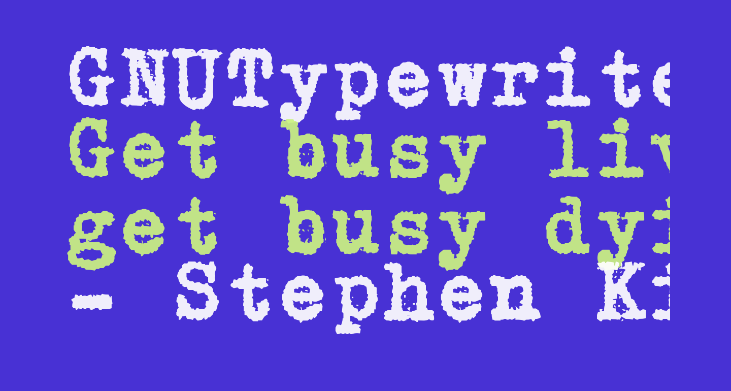 GNUTypewriter free Font - What Font Is