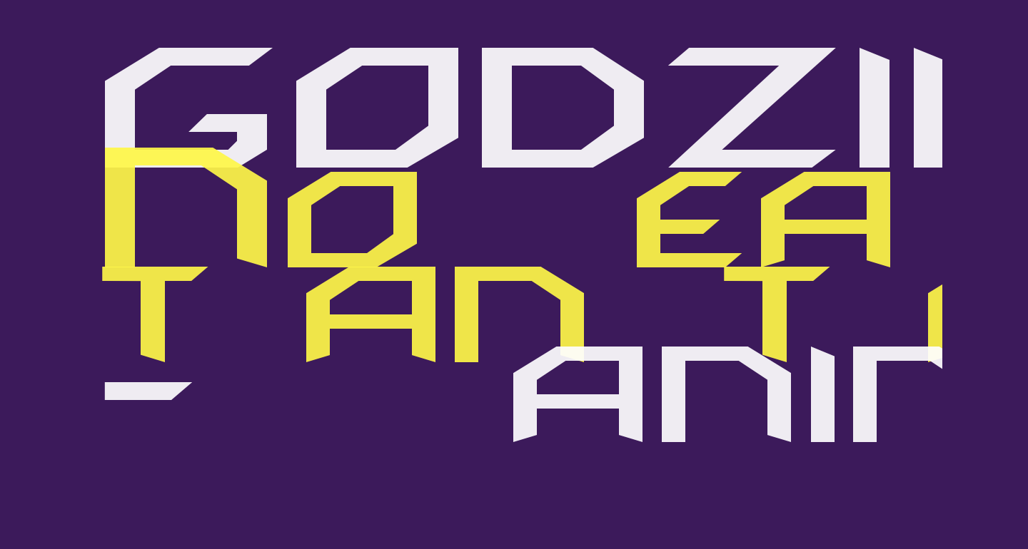 GODZILLA ANIME free Font - What Font Is