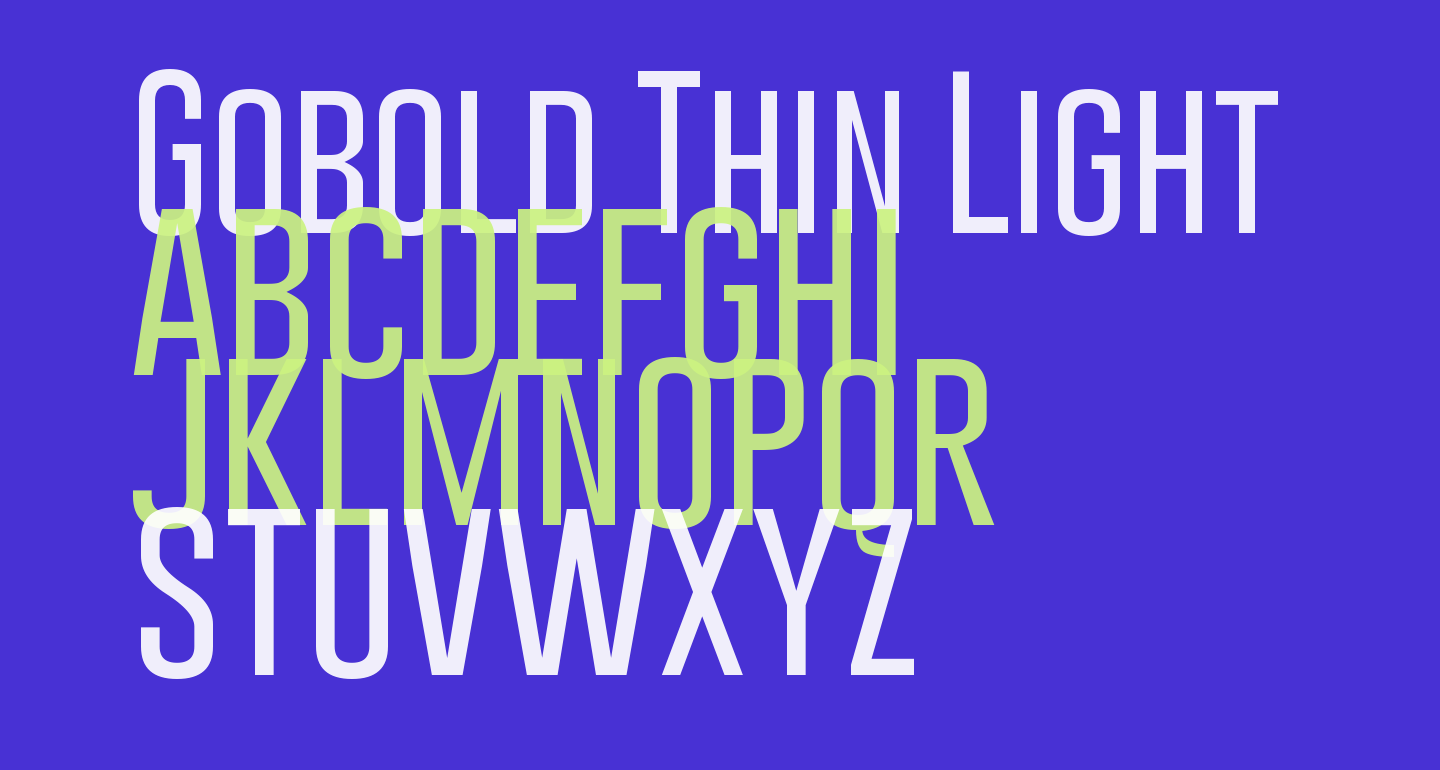 Gobold Thin Light free Font - What Font Is