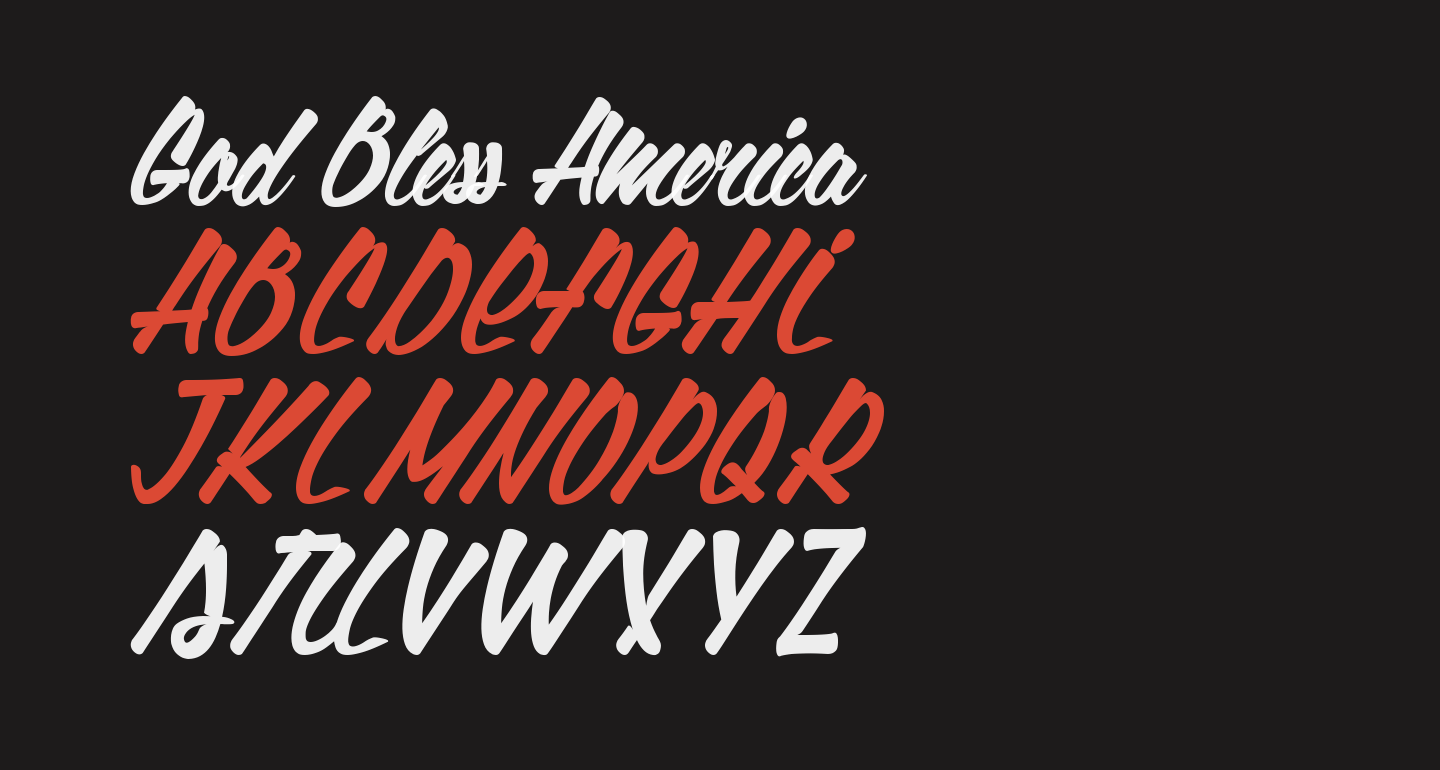 God Bless America free Font - What Font Is