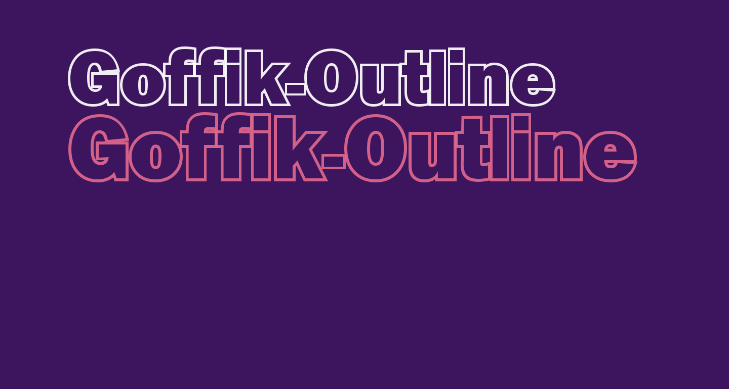 Goffik-Outline free Font - What Font Is